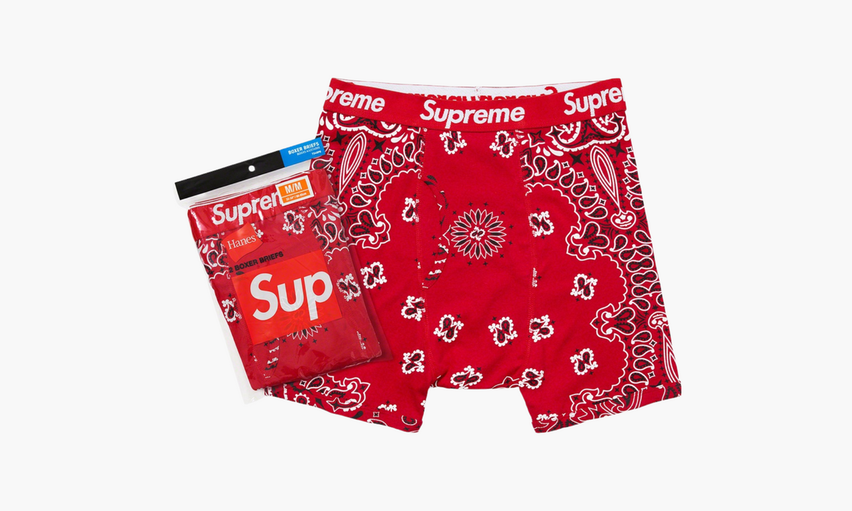 Supreme Hanes Bandana Underbukser (2 Pack) Red | The Sneaker Store